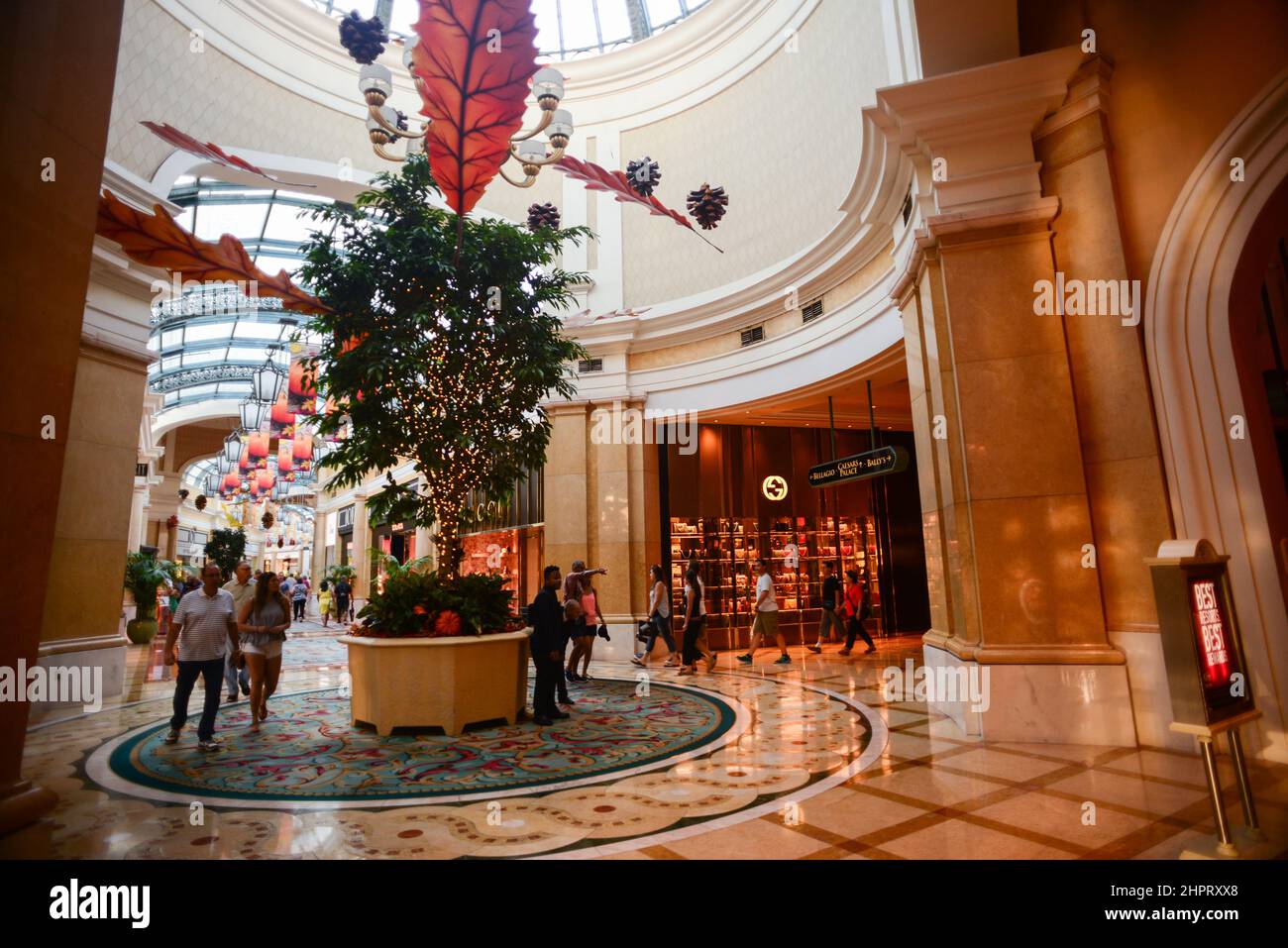 Interior of shopping gallery in Las Vegas Stock Photo - Alamy