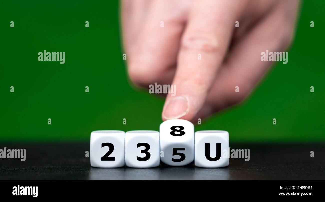 Symbol for the uranium isotopes 235-U and 238-U Stock Photo - Alamy