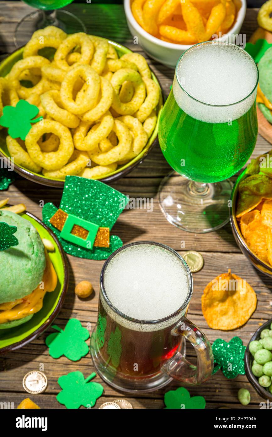 St Patrick`s holiday party invitation, bar menu background. Irish St ...