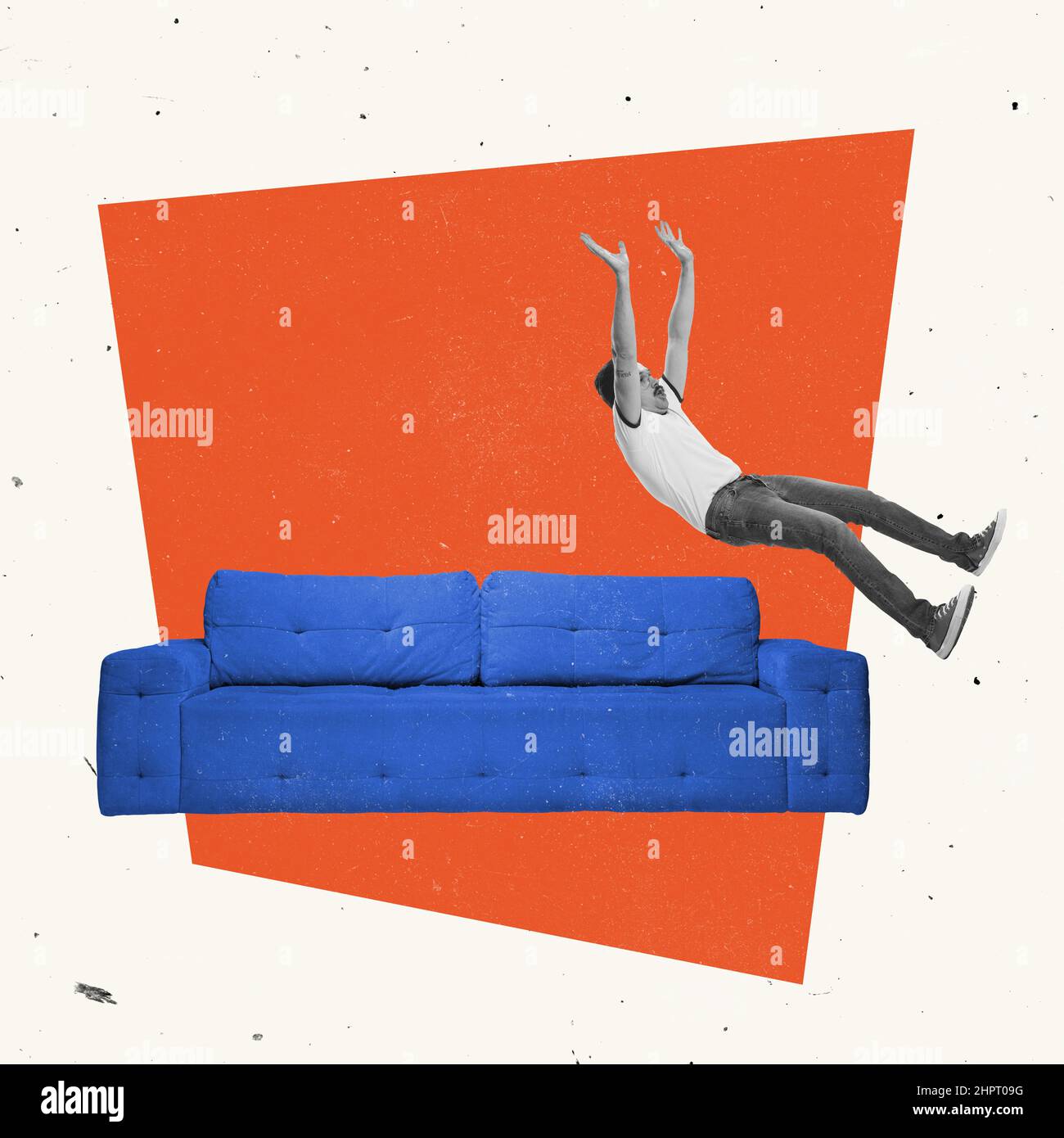 Falling on to sofa hi-res stock photography and images - Alamy