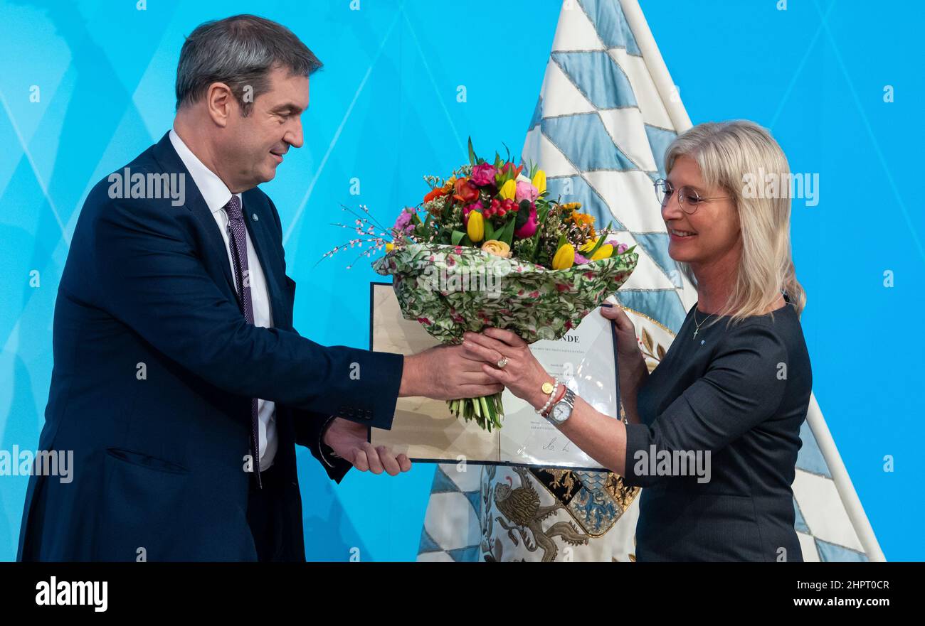 Munich, Germany. 23rd Feb, 2022. Markus Söder, Minister-President of ...