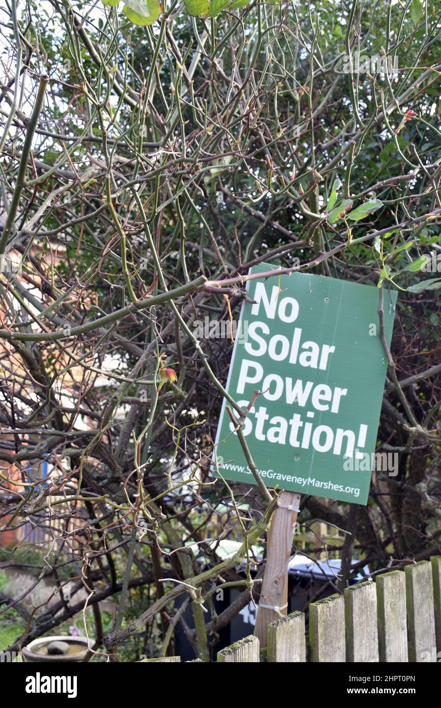 Local protest against Cleve Hill Solar Park, UK's biggest solar farm ...