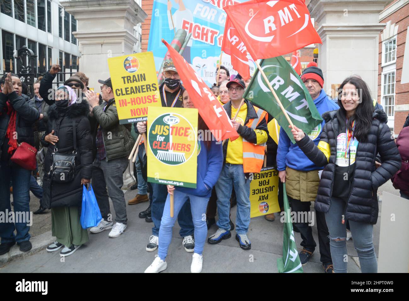 rmt union for transport workers together with Churchill service ...