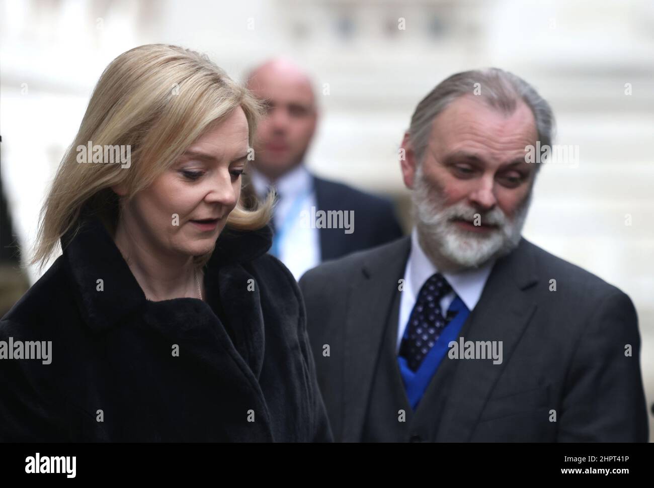 Foreign Secretary Liz Truss and Tim Barrow, Political Director at the ...