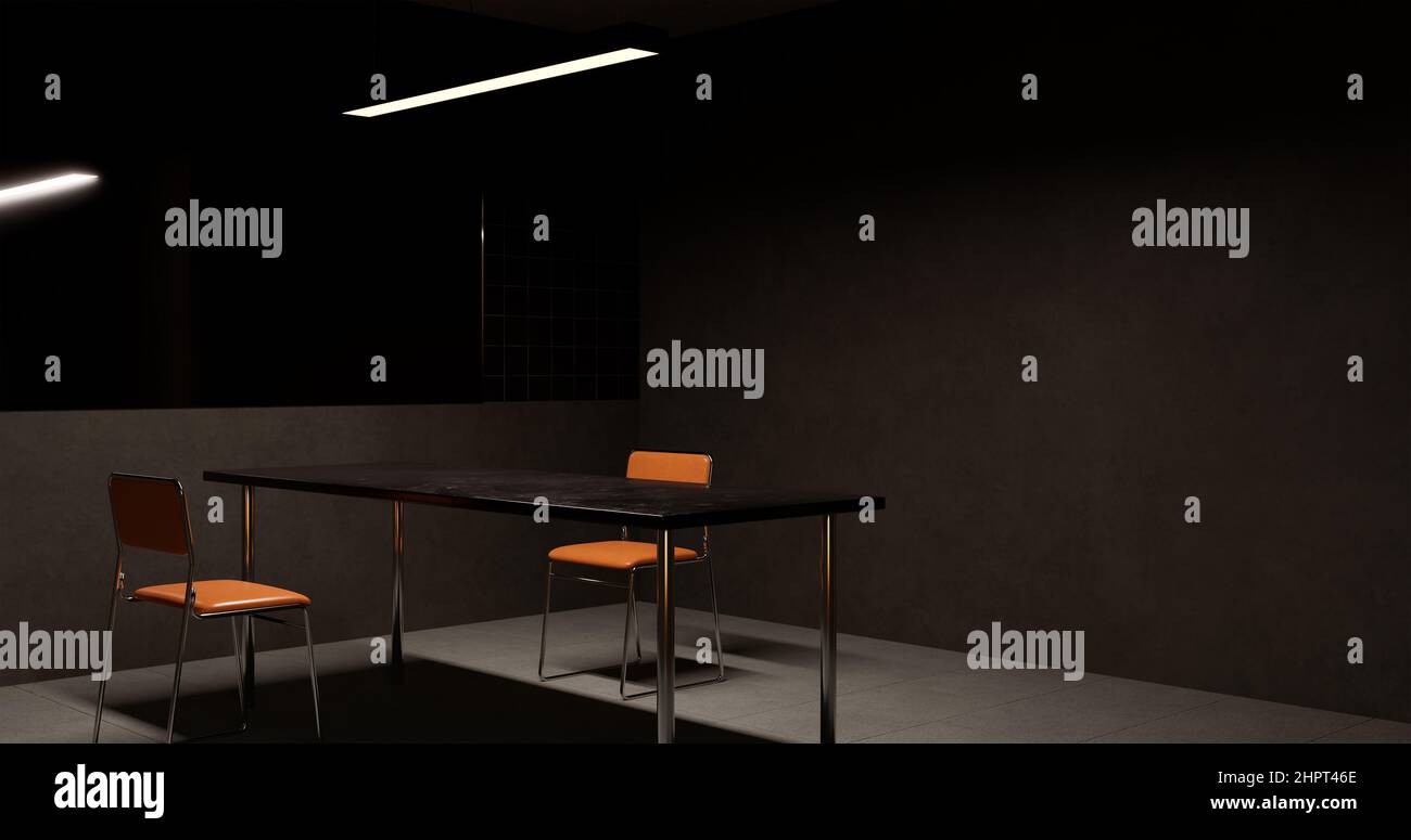 Empty interview room or office with chairs. Waiting room. Surreal ...