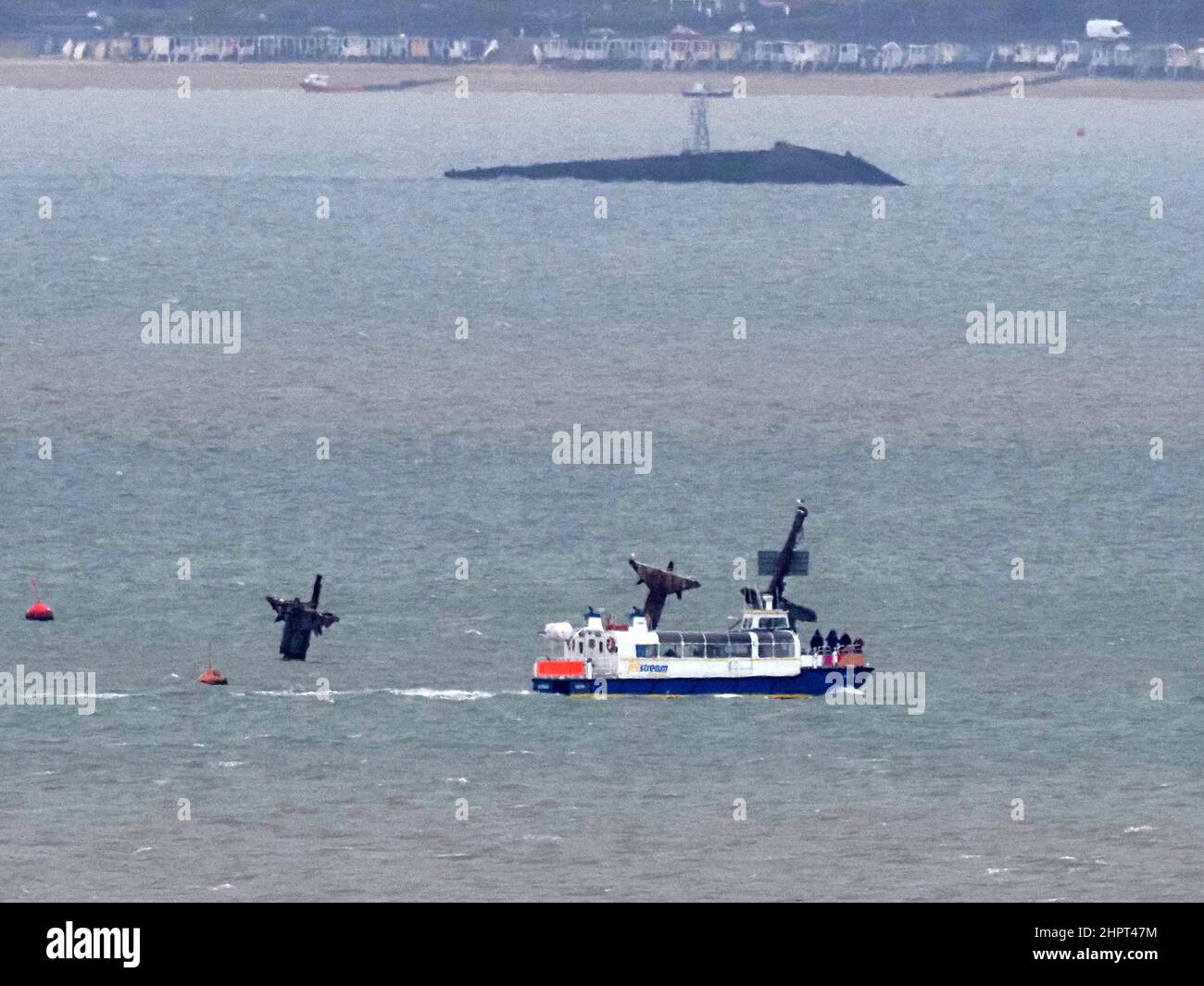 Sunken boat in harbour hi-res stock photography and images - Alamy