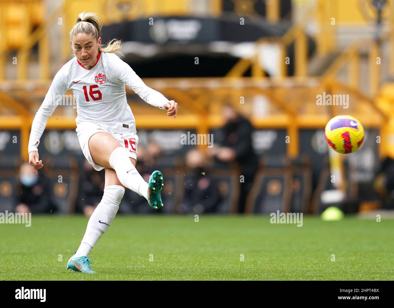 Canada's Janine Beckie in action during the Arnold Clark Cup match at ...
