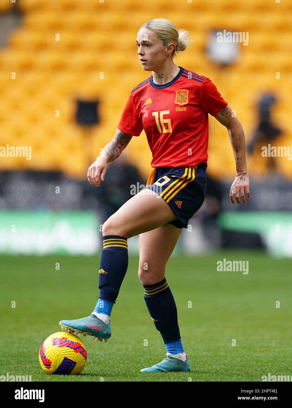 Spain's Maria Pilar Leon Cebrian during the Arnold Clark Cup match at ...