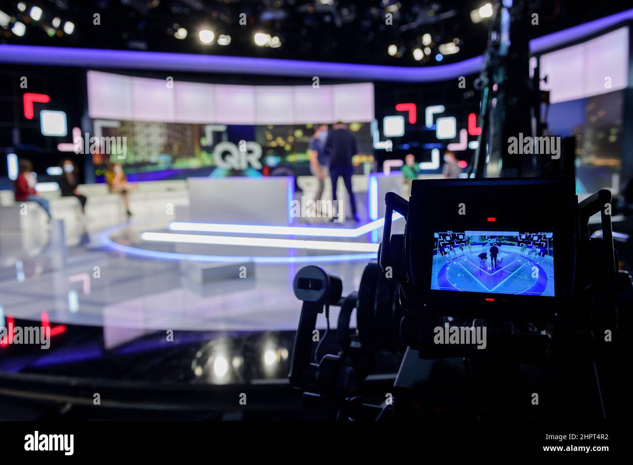 Plateau television | Belgian television stage Stock Photo - Alamy