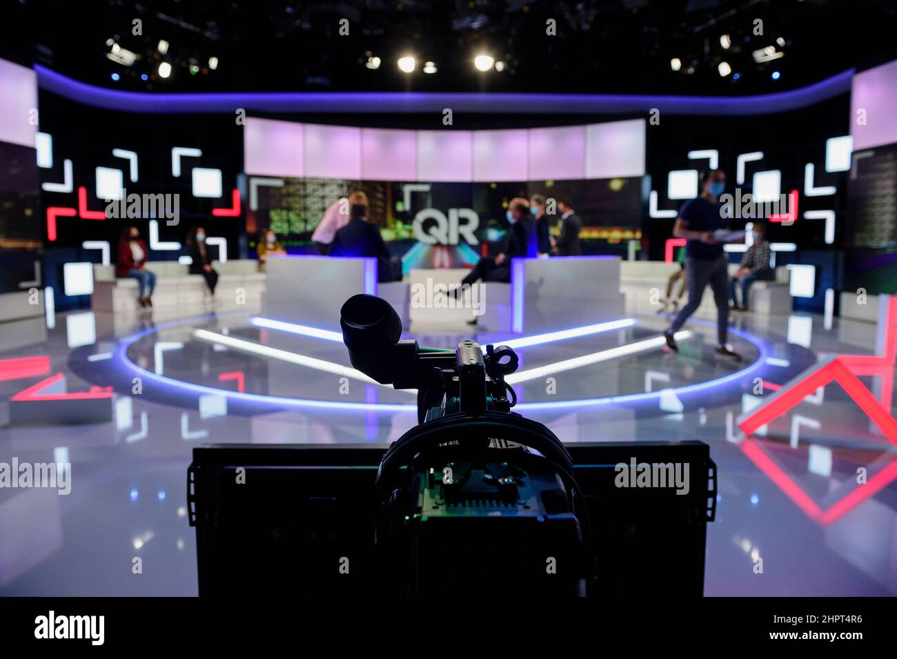 Plateau television | Belgian television stage Stock Photo - Alamy