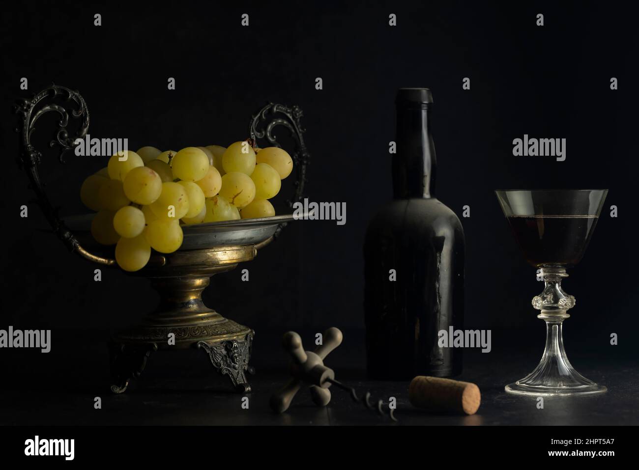 white grape in antique still life Stock Photo - Alamy