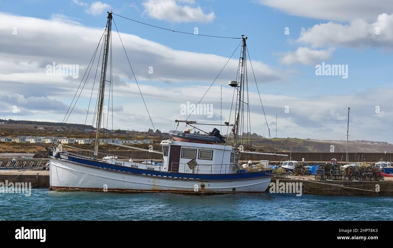 Hercules at Hopeman Harbour Stock Photo - Alamy