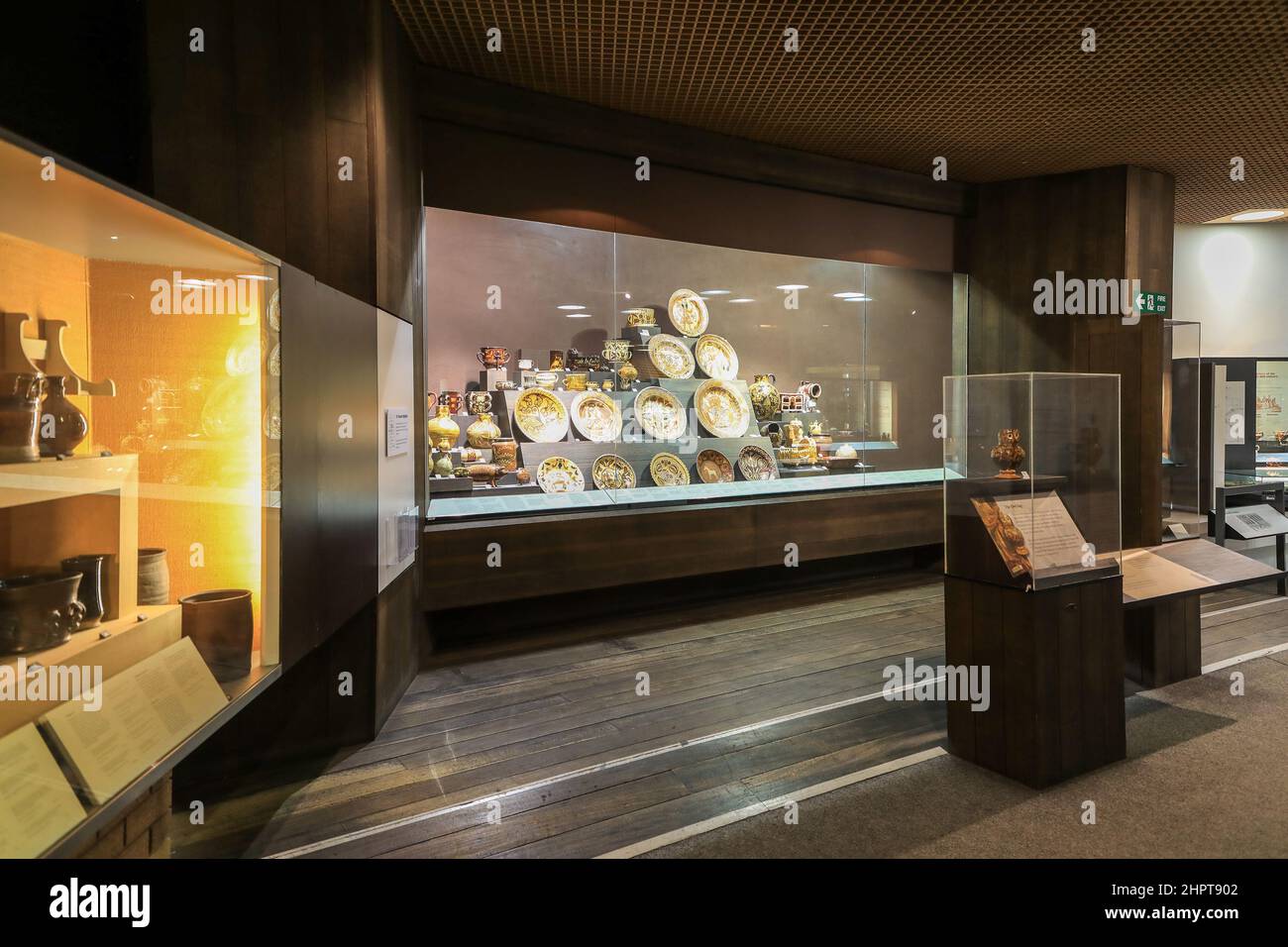 Pottery or ceramics on display at the Potteries Museum and Art Gallery ...