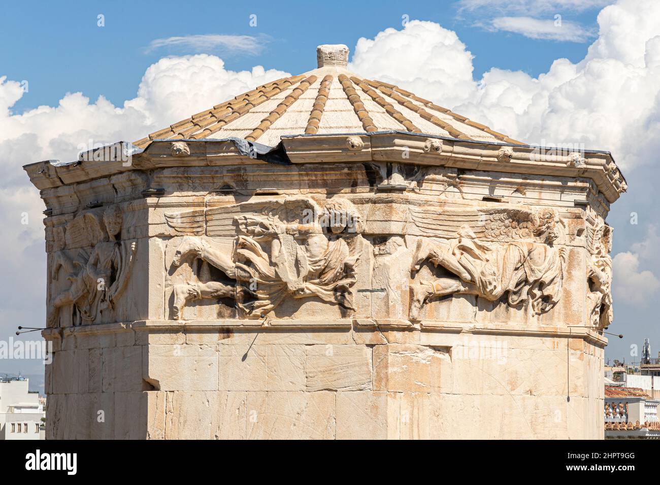 Athens, Greece. The Tower of the Winds or the Horologion of Andronikos ...