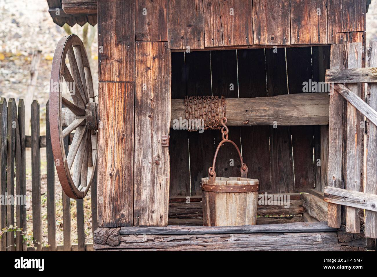 Old wooden well Stock Photo - Alamy