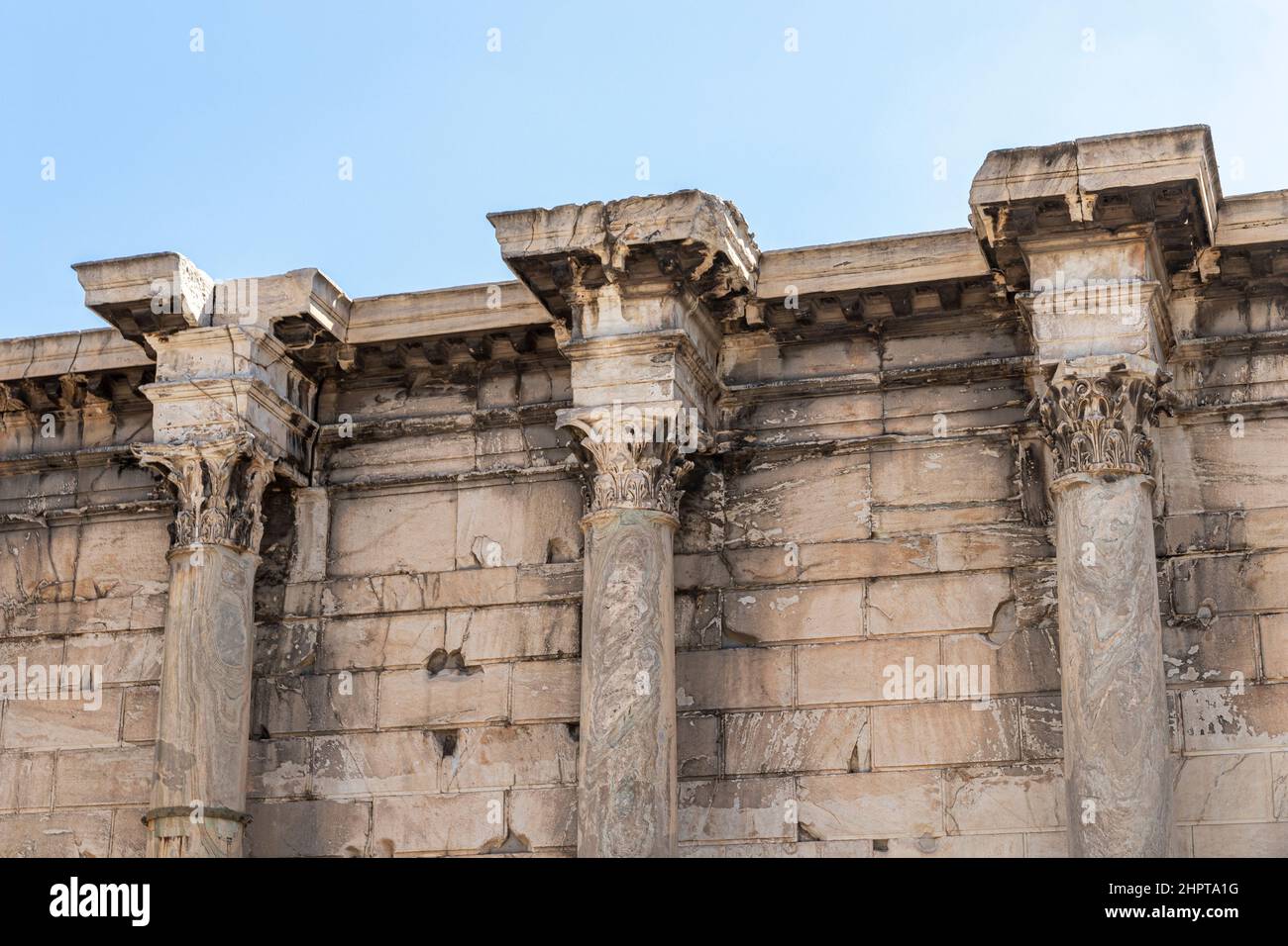 Athens, Greece. Hadrian's Library, a Roman forum with a propylon of ...