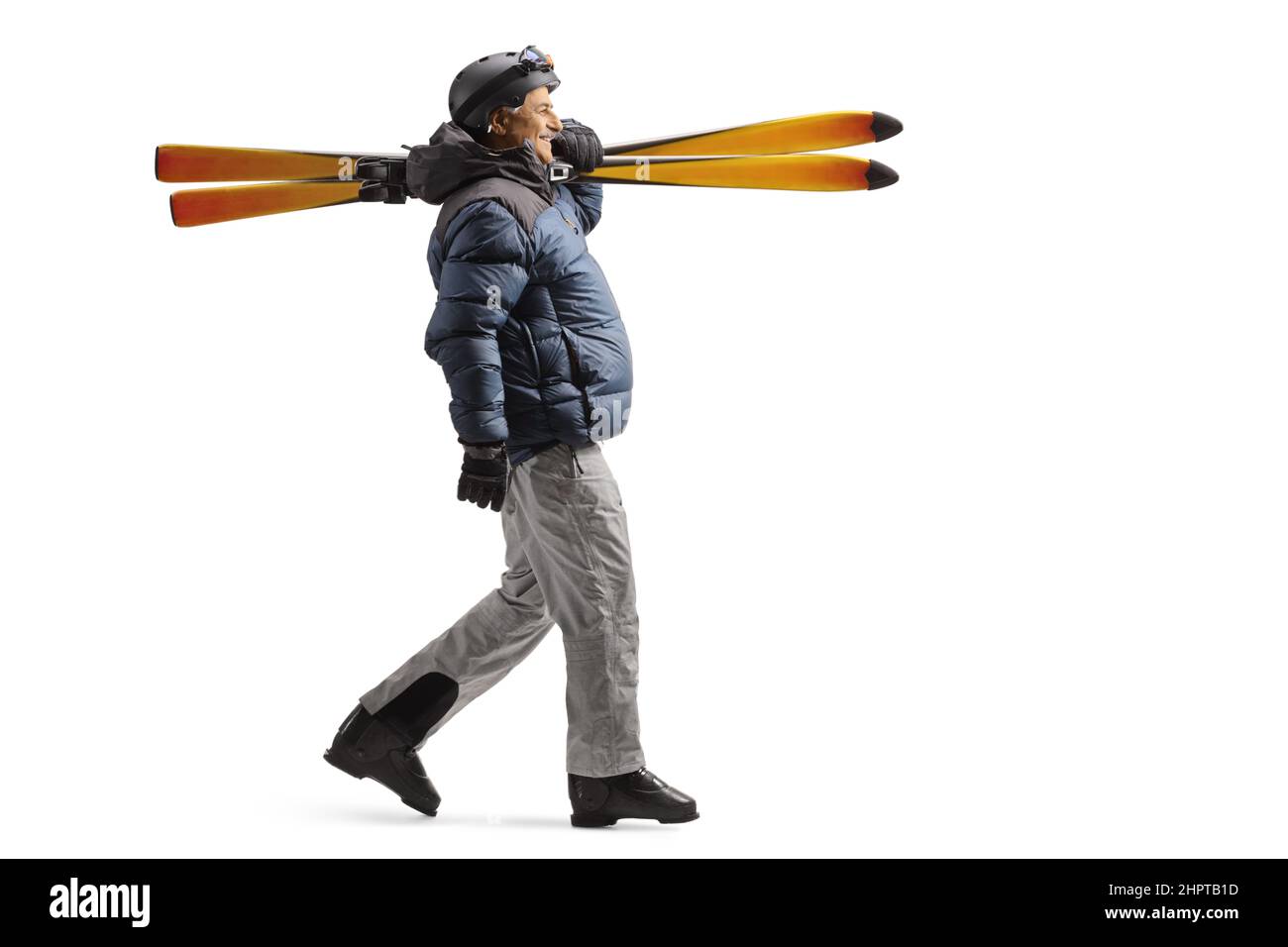 Walking skier Cut Out Stock Images & Pictures - Alamy