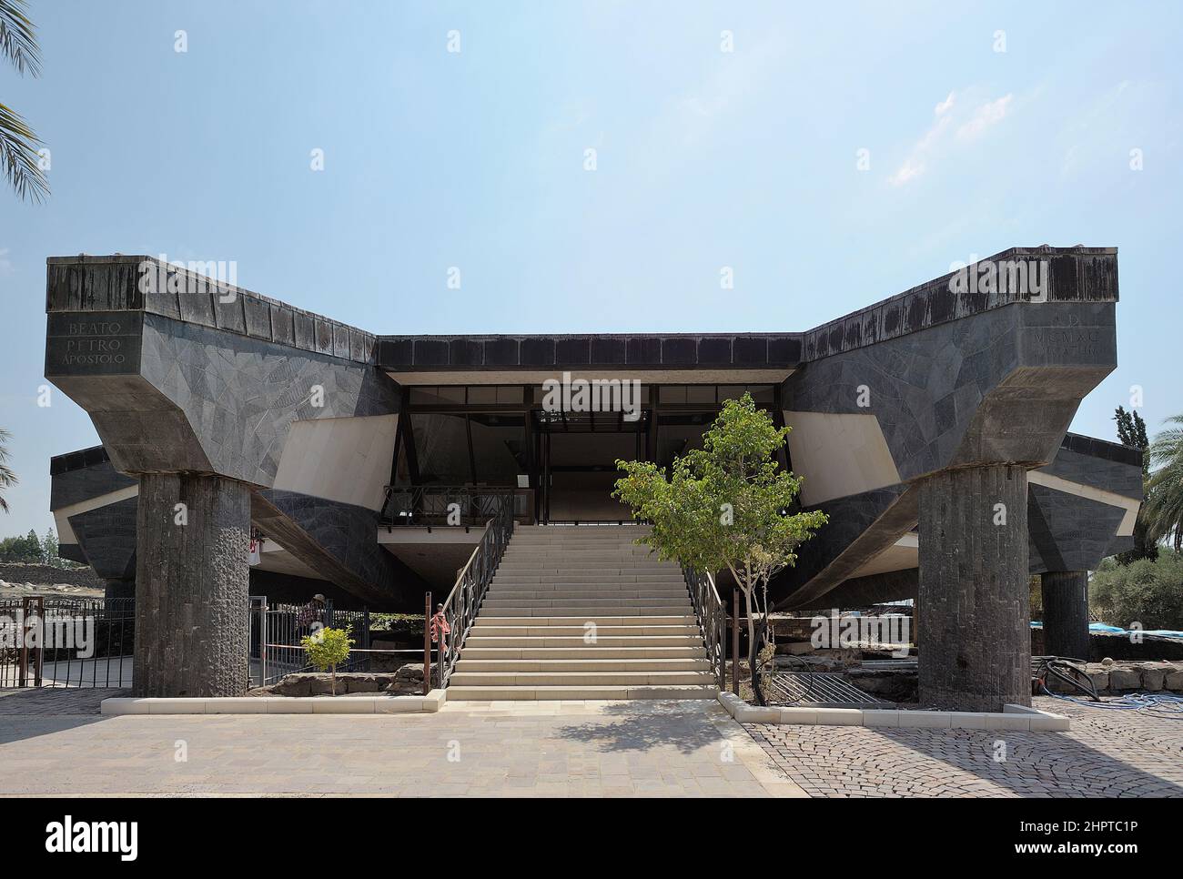 Modern Memorial built over the old octagonal church Stock Photo - Alamy