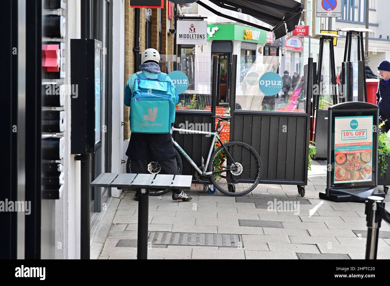 Deliveroo Eating places Stock Photo - Alamy