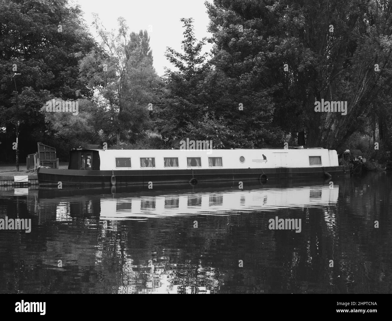 Narrowboat river Black and White Stock Photos & Images - Alamy