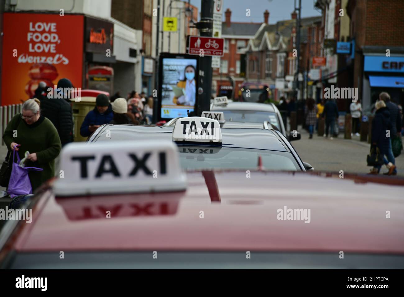 Taxi cars signs Stock Photo - Alamy
