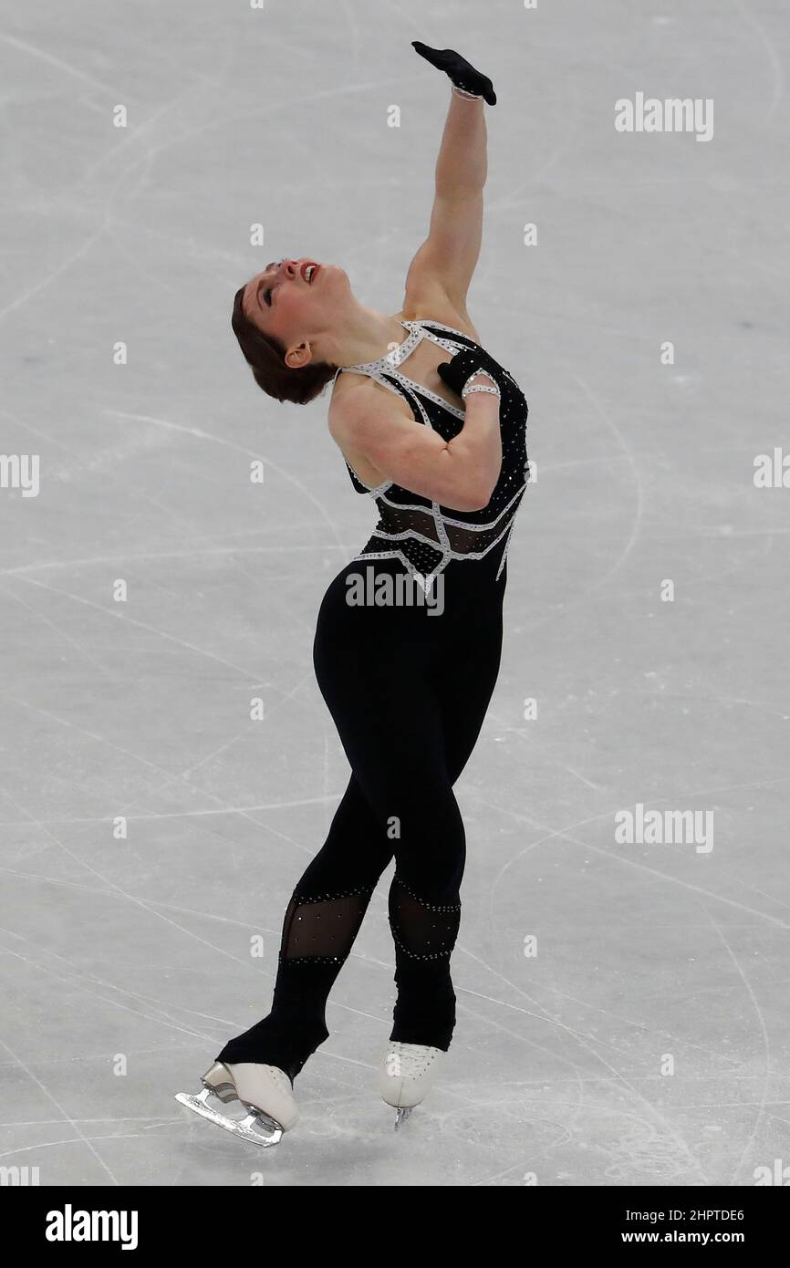 Beijing, Hebei, China. 15th Feb, 2022. Josefin Taljegard (SWE) in the women s figure skating ...