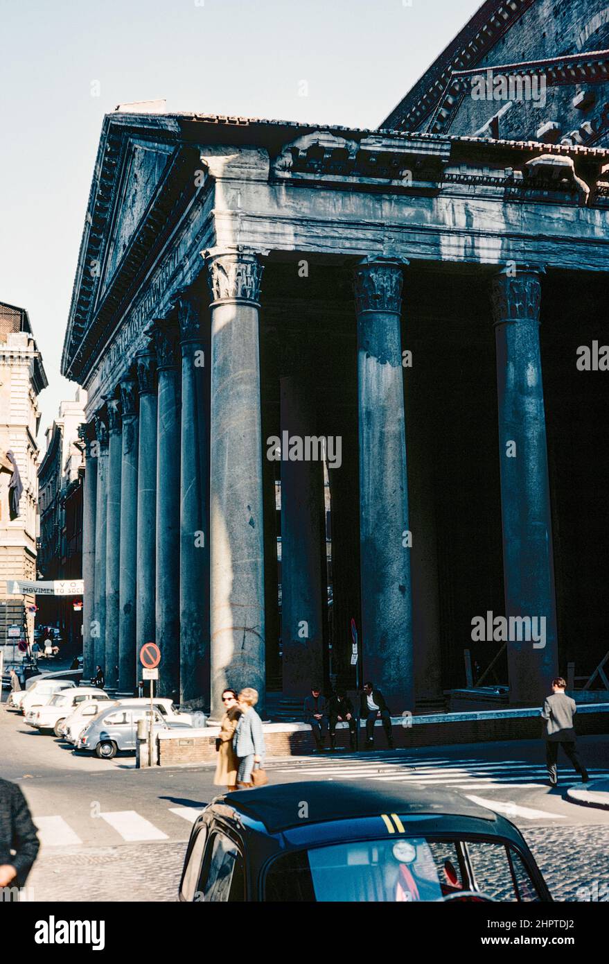 Ancient Rome. Pantheon. Archival scan from a historic location from a ...
