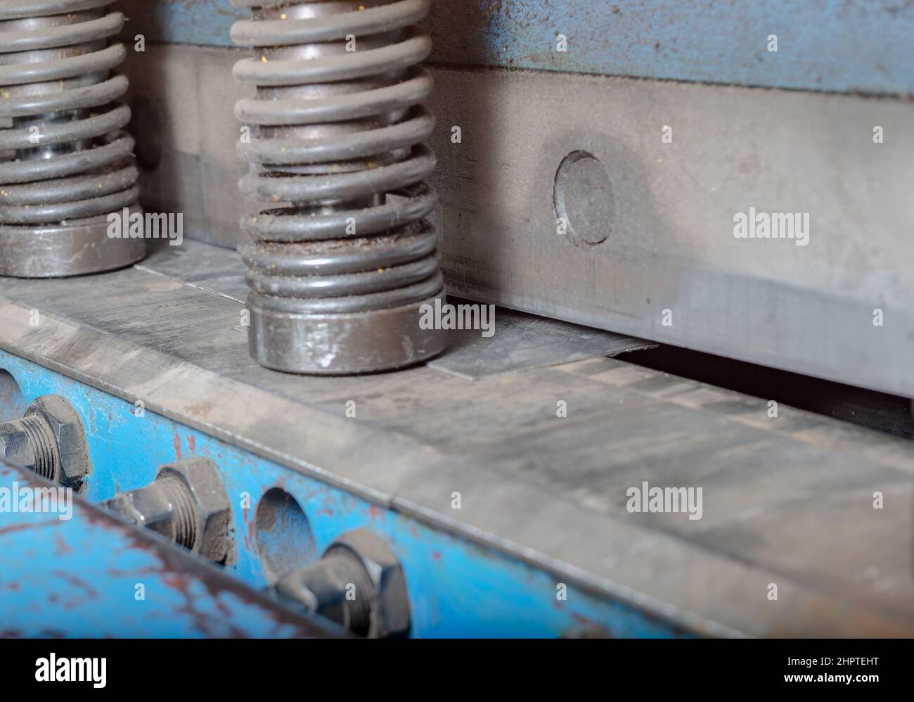Part of metal cutting machine. Manufacturing background Stock Photo - Alamy