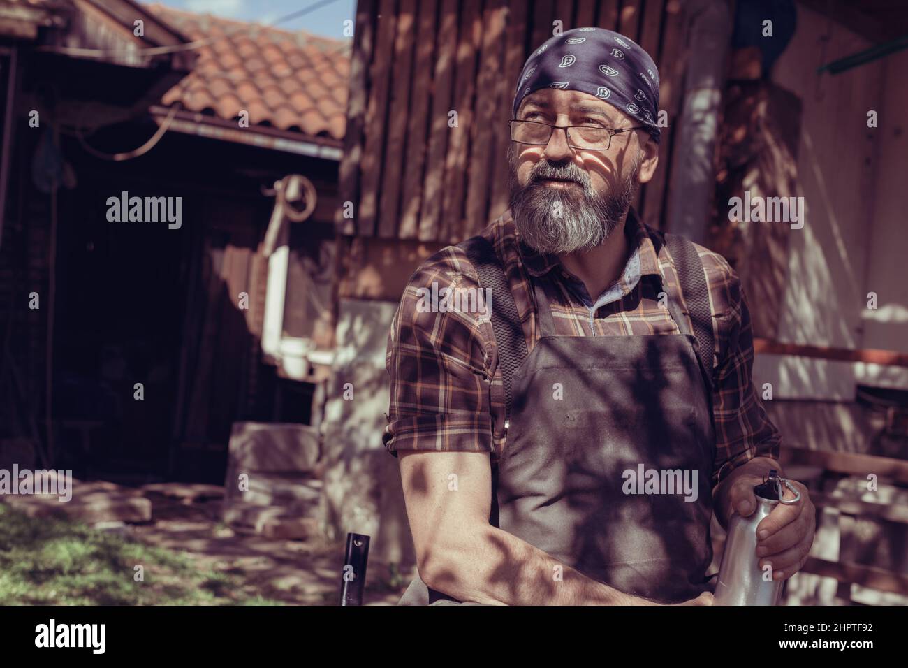 Carpenter making wooden spoon hi-res stock photography and images - Alamy