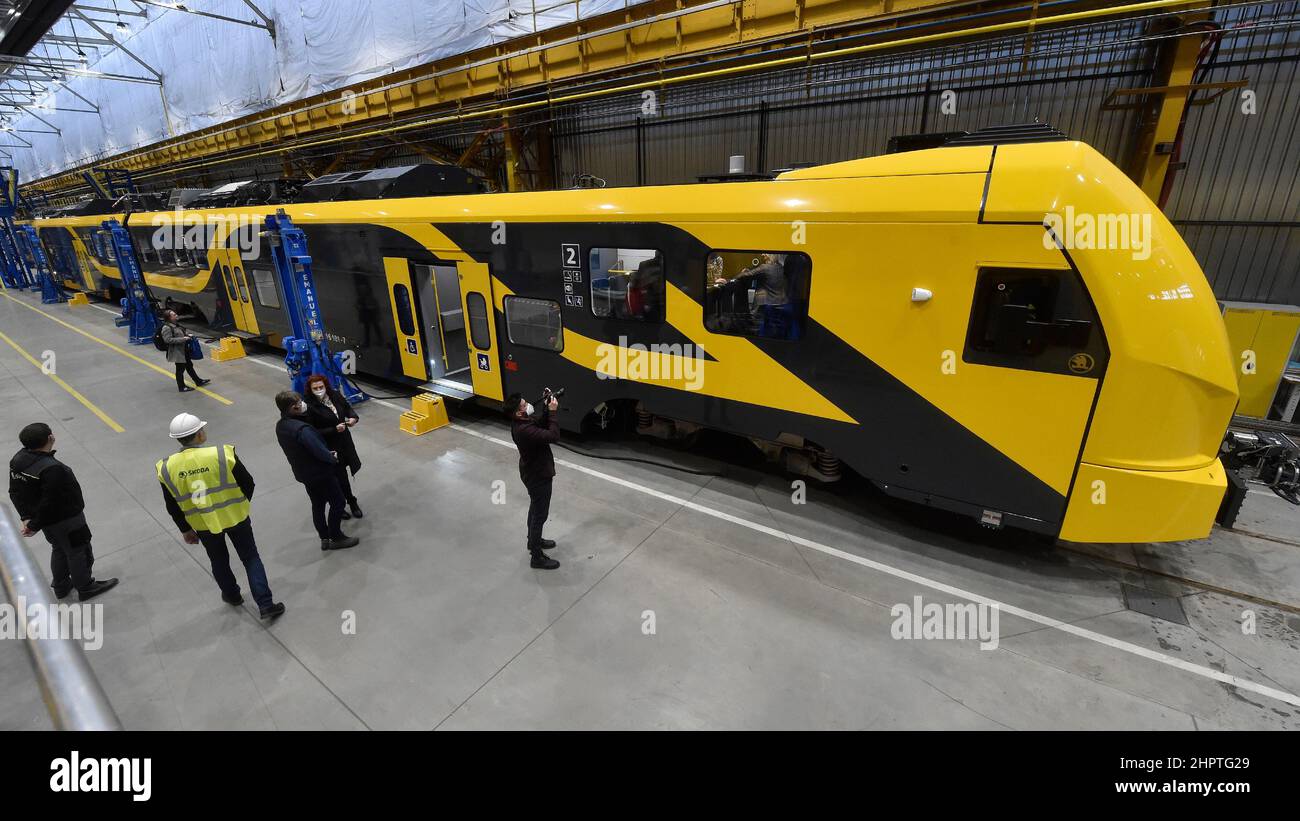 Ostrava, Czech Republic. 23rd Feb, 2022. Production trains for Latvian ...