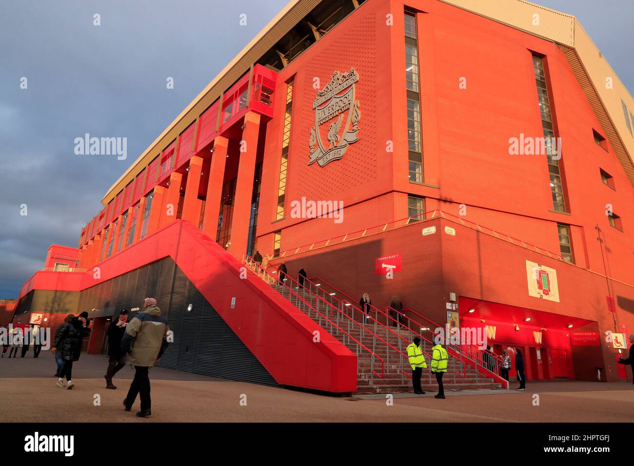 The sun shining on Anfield Stock Photo - Alamy