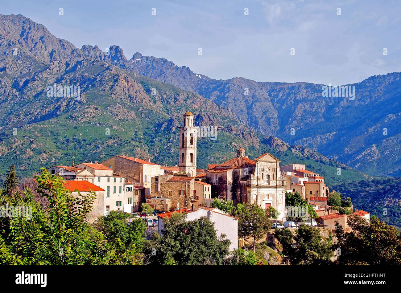 Montemaggiore village, Balagne, Corsica, France Stock Photo - Alamy