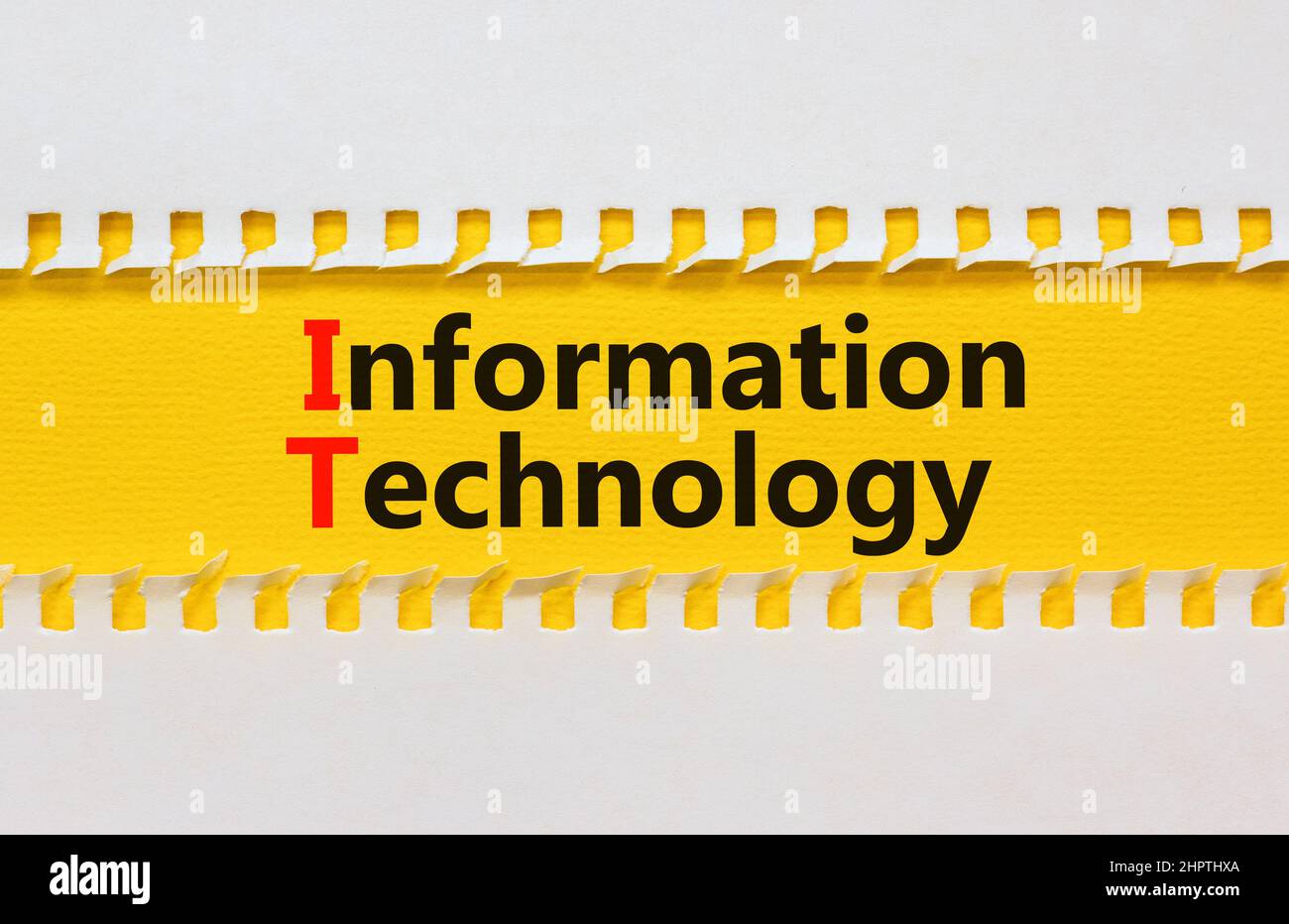 IT information technology symbol. Concept words IT information ...