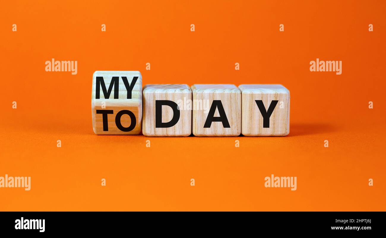 Today is my day symbol. Turned wooden cubes and changed concept words ...