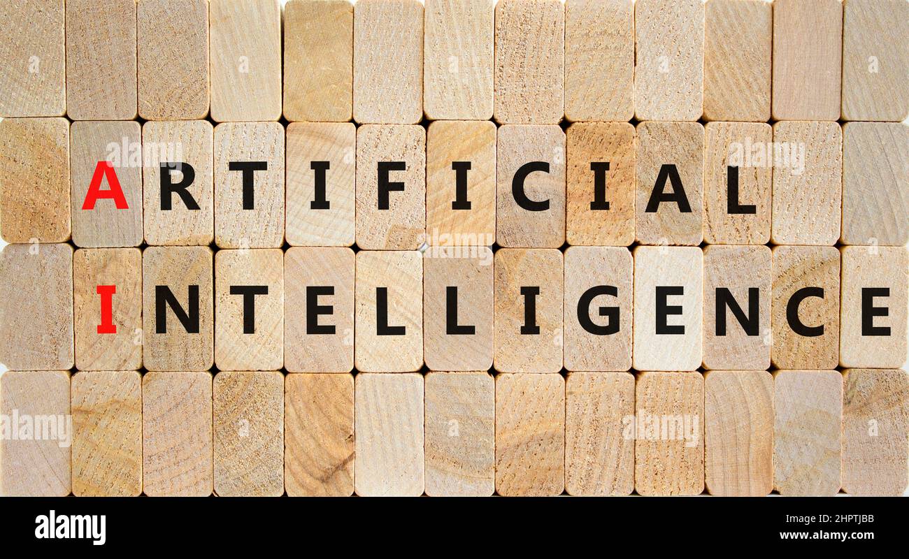 AI artificial intelligence symbol. Concept words AI artificial ...