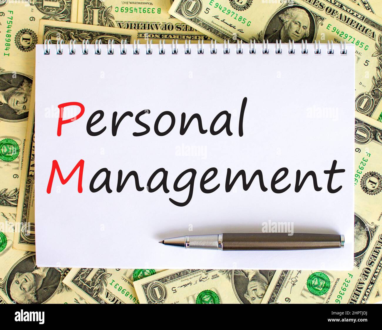 PM Personal management symbol. Concept words PM Personal management on ...