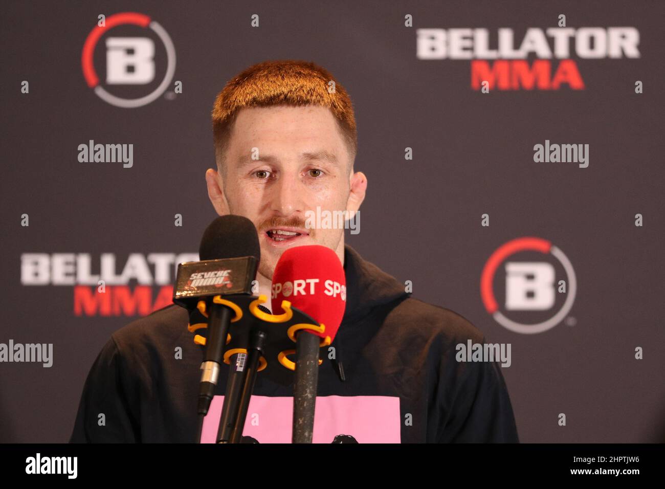 Dublin, Ireland. 23rd Feb, 2022. Bellator bantamweight fighter, Brett ...