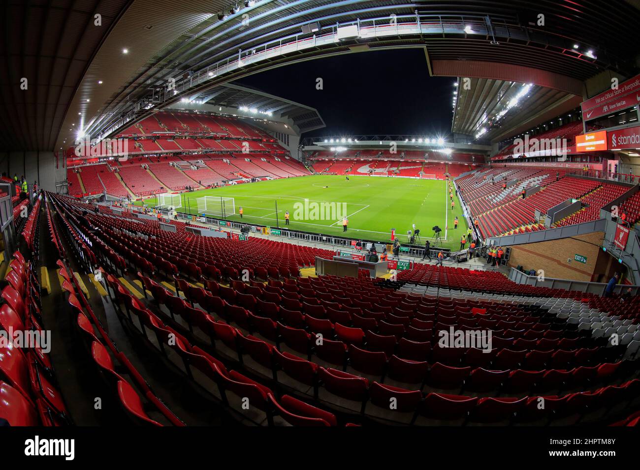 Inside Anfield home of Liverpool FC Stock Photo - Alamy