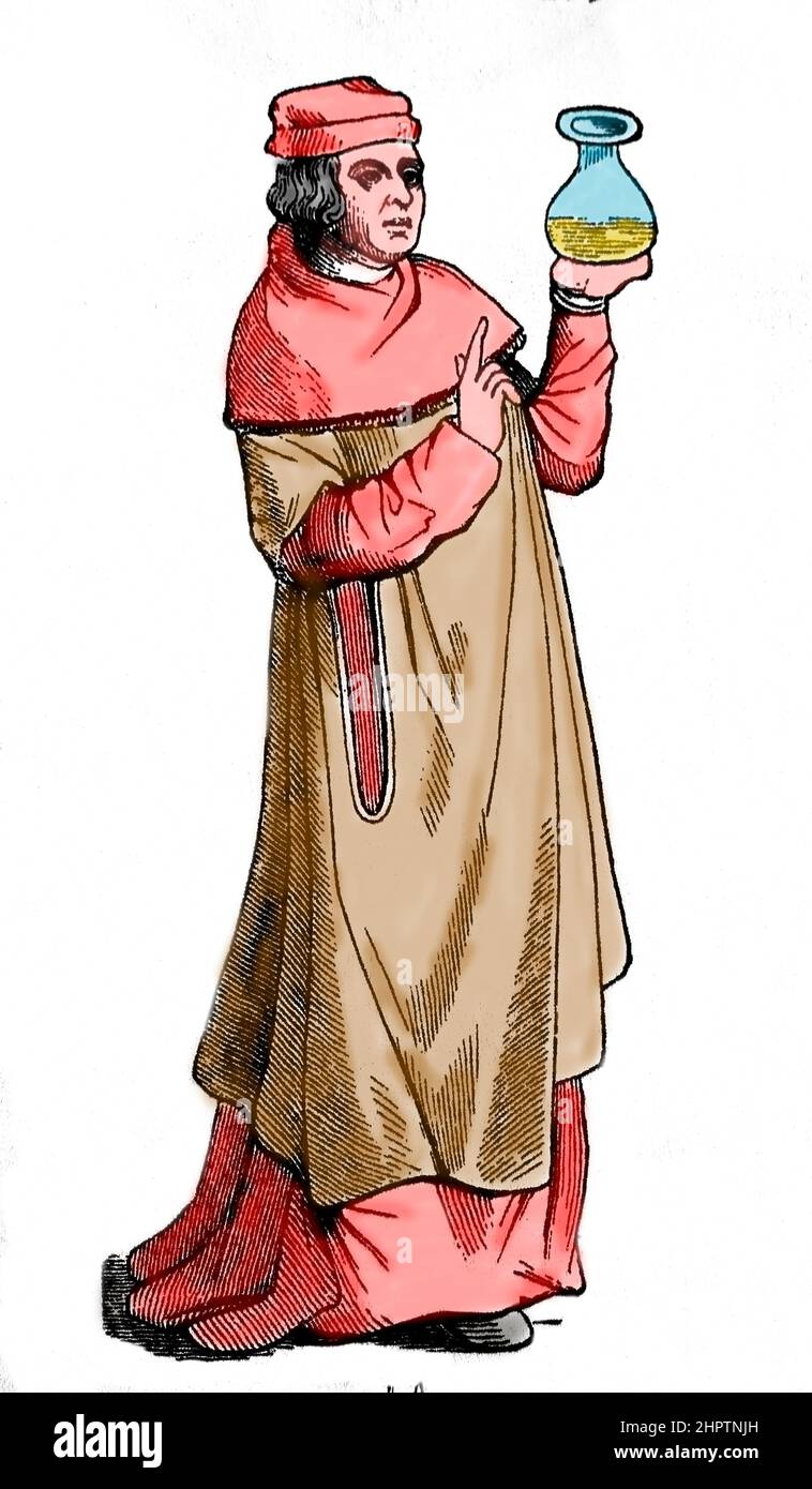 Physician, from the Danse Macabre, 1490 Stock Photo - Alamy