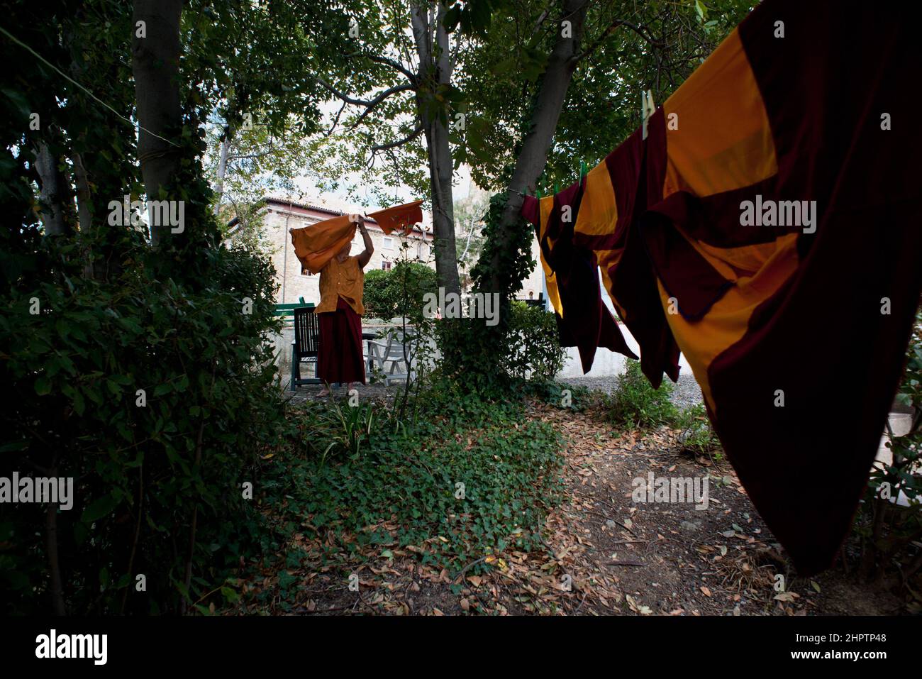 Buddhist believers washing hi-res stock photography and images - Alamy
