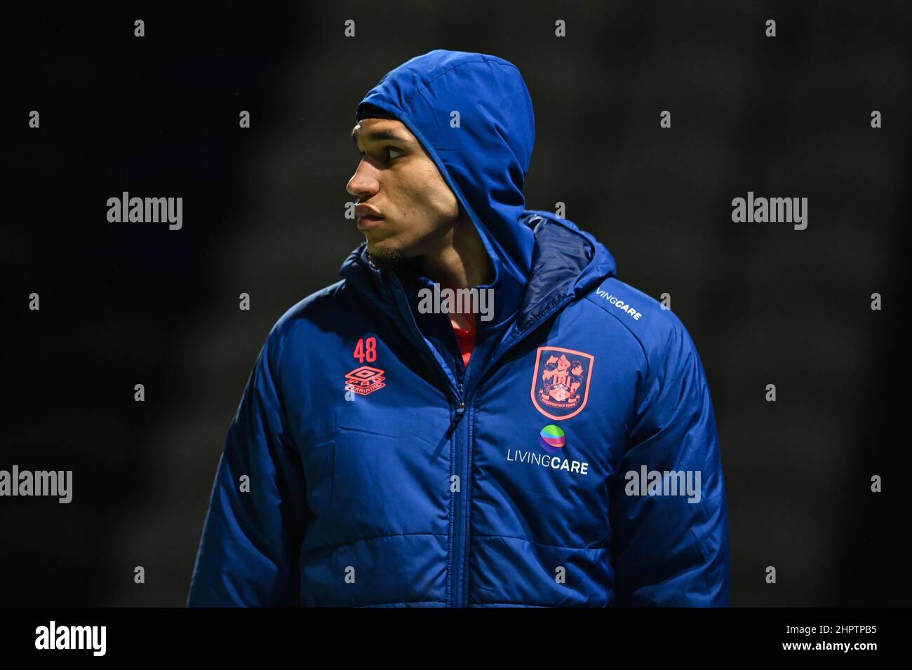 Carel Eiting #48 of Huddersfield Town arrives at The John Smith's ...