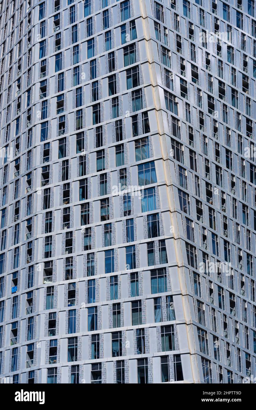 Dec 05 2021 - Dubai, UAE: Abstract close up detail view of the twisted ...