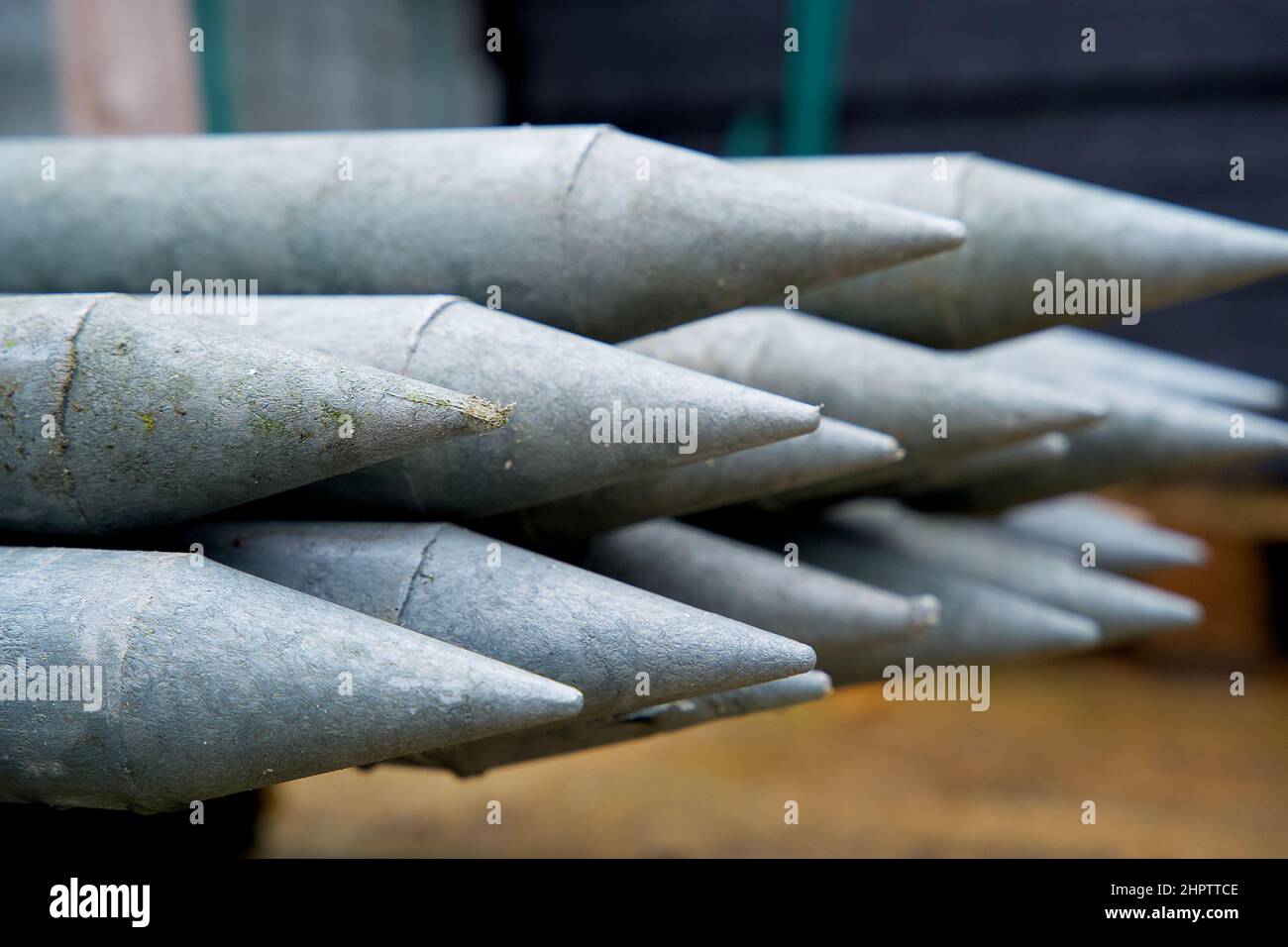 Close-up of circular construction material made from re-used waste ...
