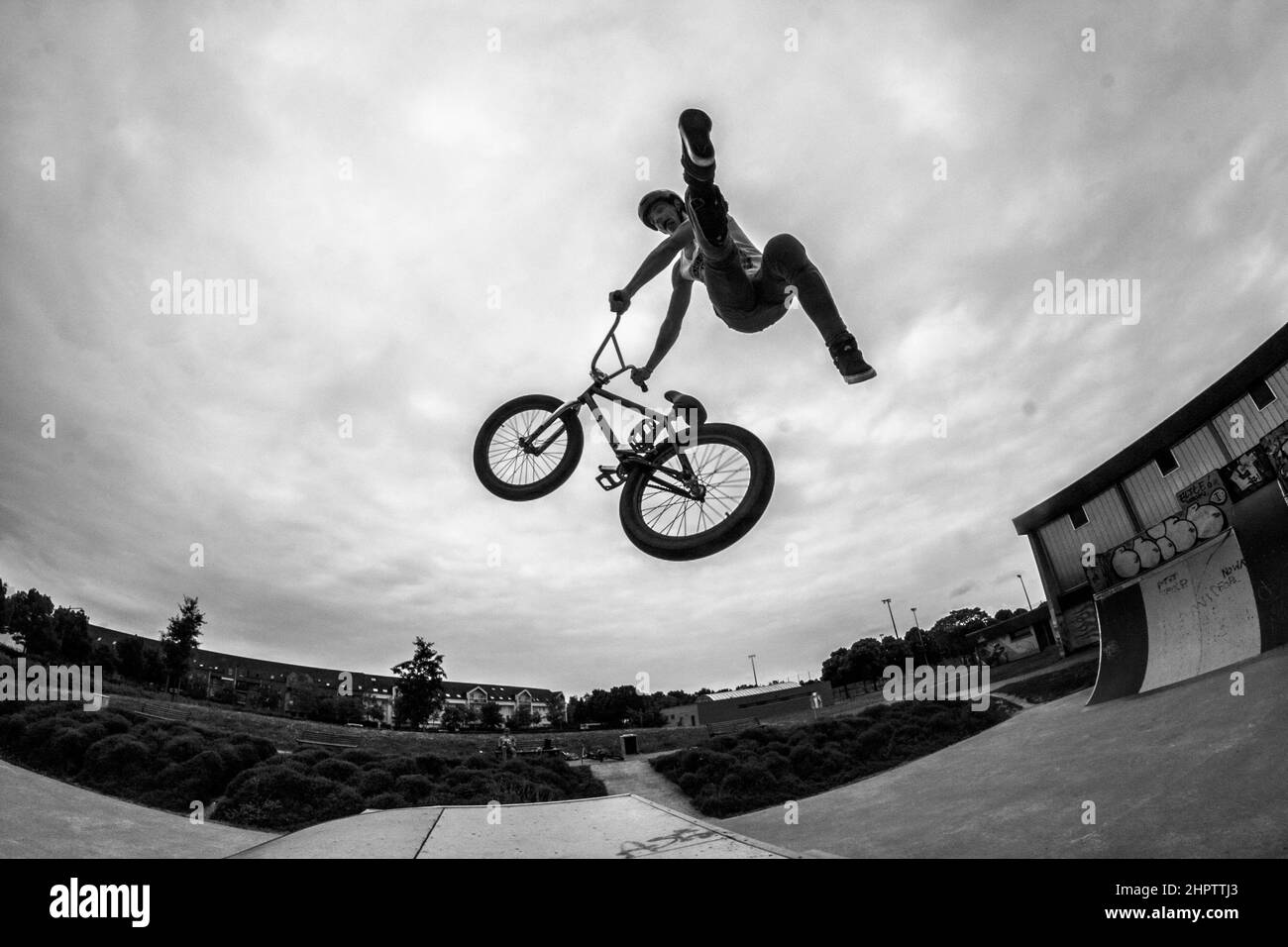 Cyclist stunt riding, often referred to as stunting, is a bicycle sport ...