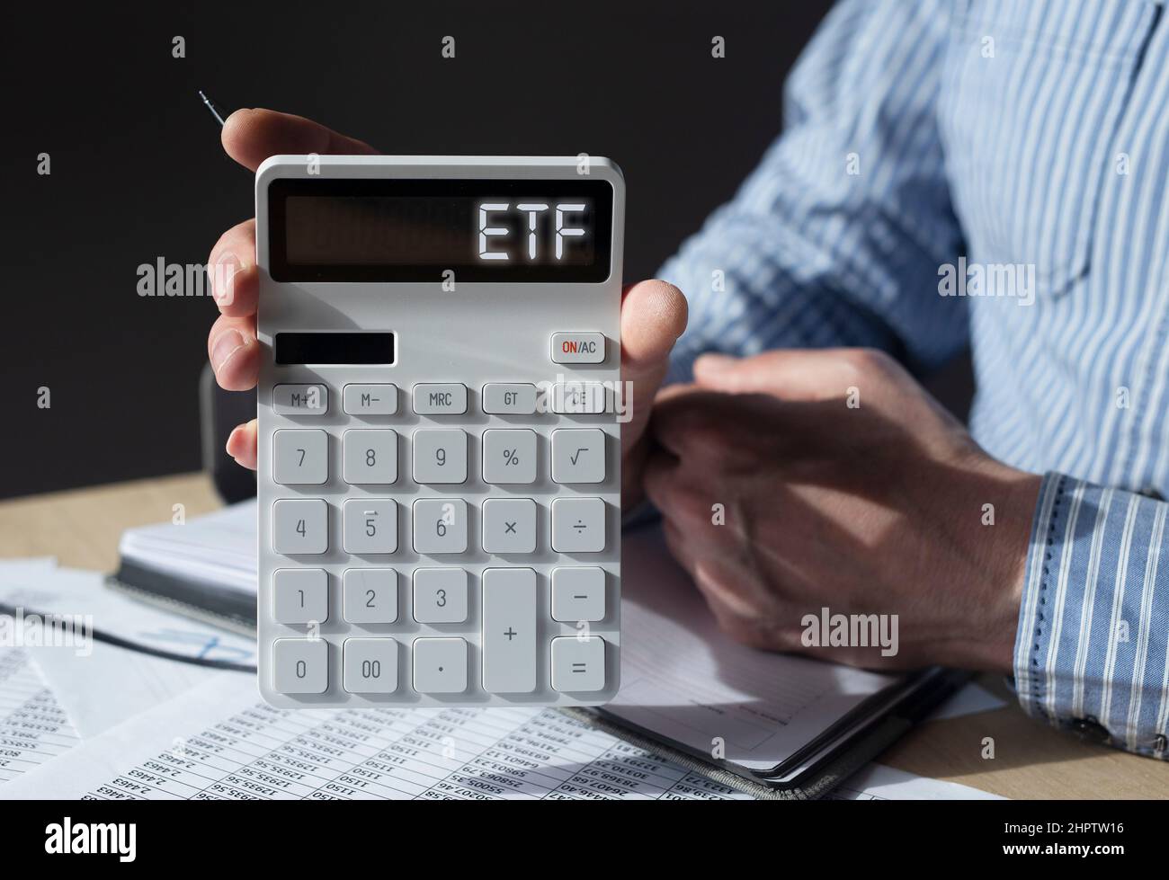 Calculator gold text on hi-res stock photography and images - Alamy
