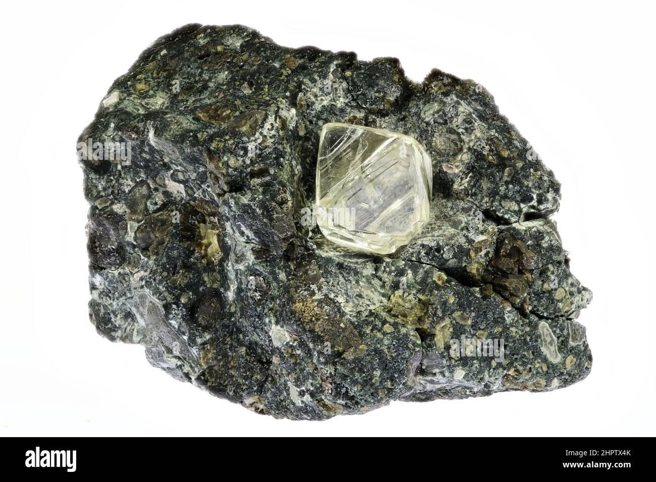 0.55 ct octahedral diamond from South Africa nestled in kimberlite ...