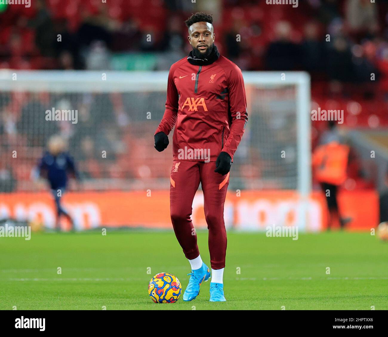 Divock Origi #27 of Liverpool during the warm up for the game Stock ...