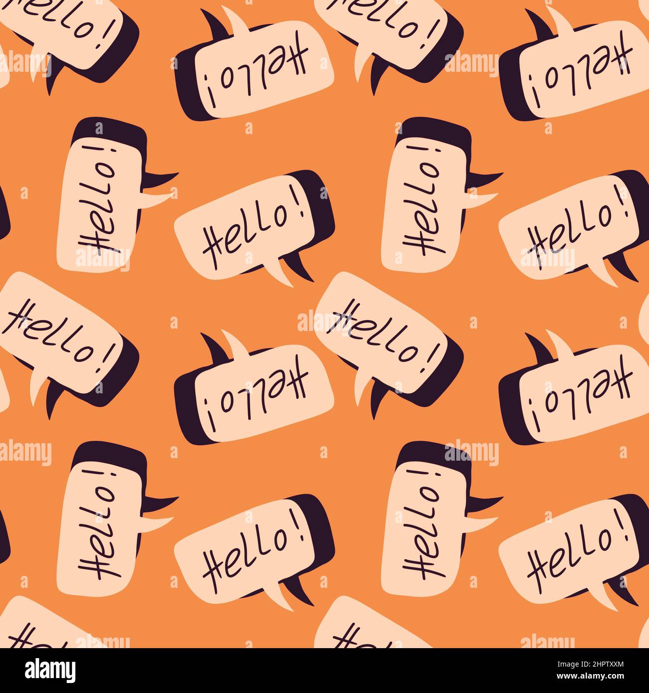 Seamless text bubble pattern for wallpaper and fabrics and packaging ...
