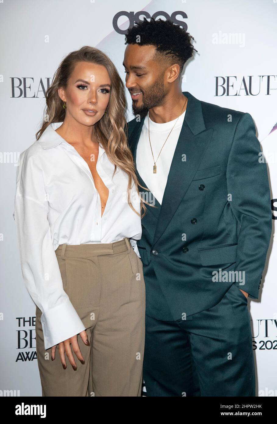 London, UK .Faye Winter and Teddy Soaresat the Beauty Awards 2022 with ...