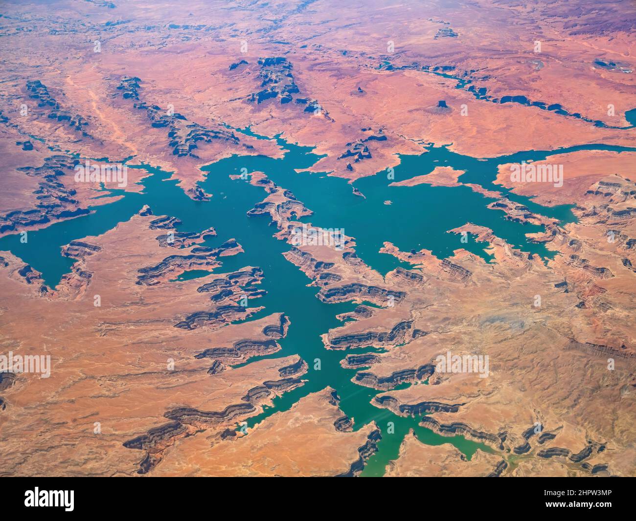 Aerial view of the landscape of Colorado river at Arizona Stock Photo ...